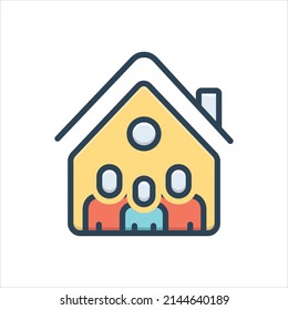 Vector Colorful Illustration Icon Staying Stock Vector (Royalty Free ...