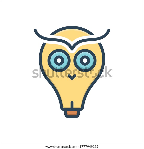 Vector Colorful Illustration Icon Wise Stock Vector (Royalty Free ...