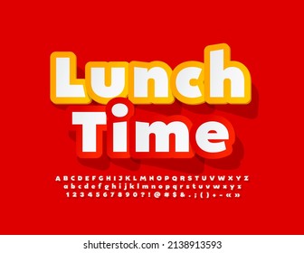 Vector Colorful Logo Lunch Time Sticker Stock Vector (Royalty Free ...