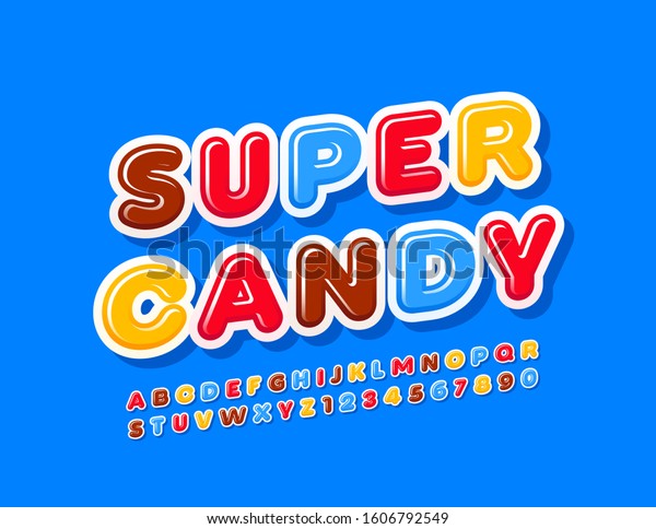 Vector Colorful Logo Super Candy Bright Stock Vector (Royalty Free ...