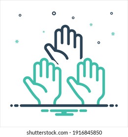 Vector Colorful Mix Icon Contribution Stock Vector (Royalty Free ...