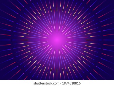 Vector Colorful Neon Light Radius Background Stock Vector (Royalty Free ...