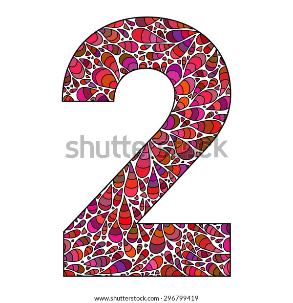 Vector Colorful Number 2 Bright Drops Stock Vector (Royalty Free ...