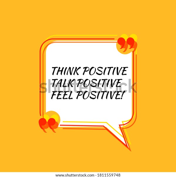 Vector Colorful Positive Thinking Quote Template Stock Vector (Royalty ...