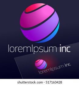 Vector Colorful Sign Sphere Shape Logo Stock Vector (Royalty Free ...