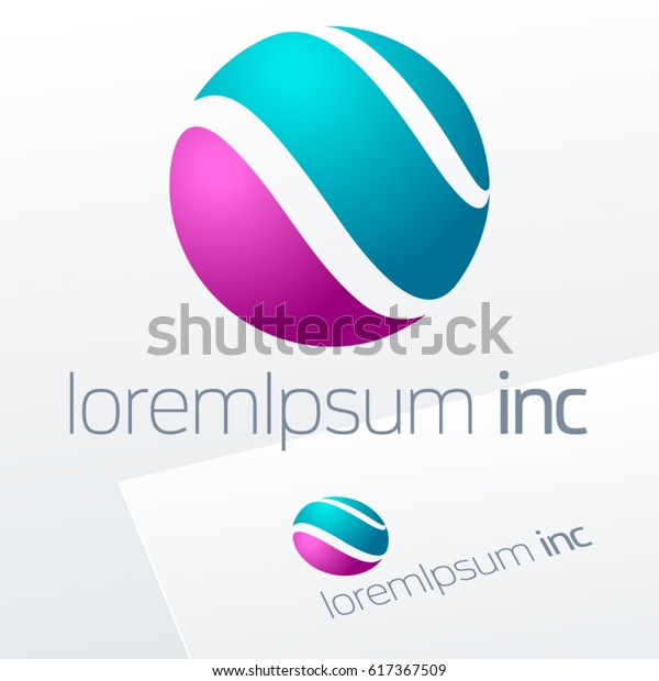 Vector Colorful Sign Sphere Shape Logo Stock Vector (Royalty Free ...