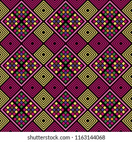 Vector Colorful Square Fabric Textile Pattern Stock Vector (Royalty ...