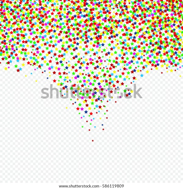 Vector Colorful Star Confetti Splash Isolated Stock Vector (Royalty ...