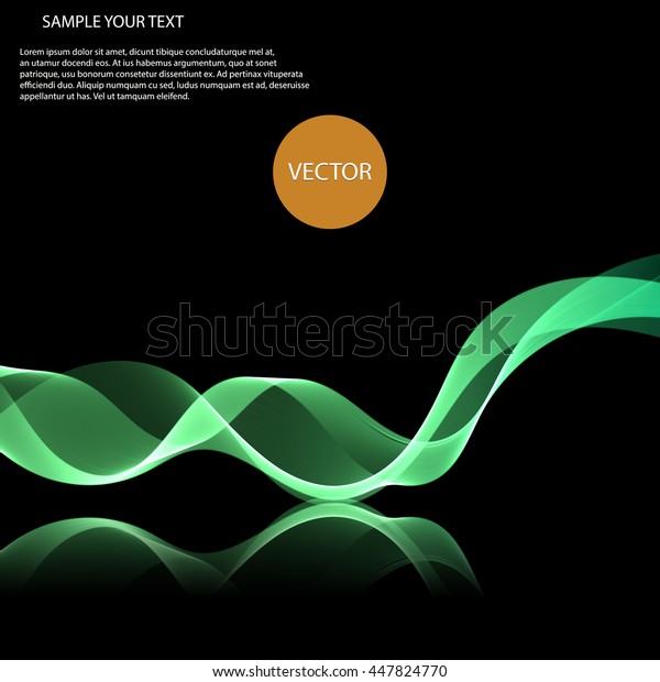 Vector Colorful Waves On Mirror Surface Stock Vector (Royalty Free ...
