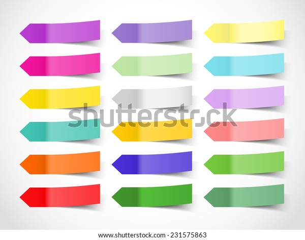 Vector Colorful Web Arrows Stickers Stock Vector (Royalty Free ...