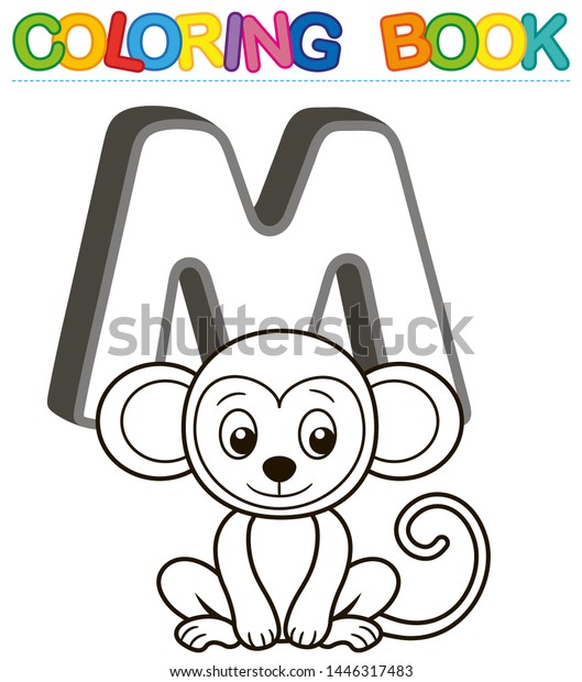 Vector Coloring Book Alphabet Capital Letters Stock Vector (Royalty ...