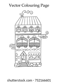Vector Colouring Page Hand Drawn Medieval Stock Vector (Royalty Free ...