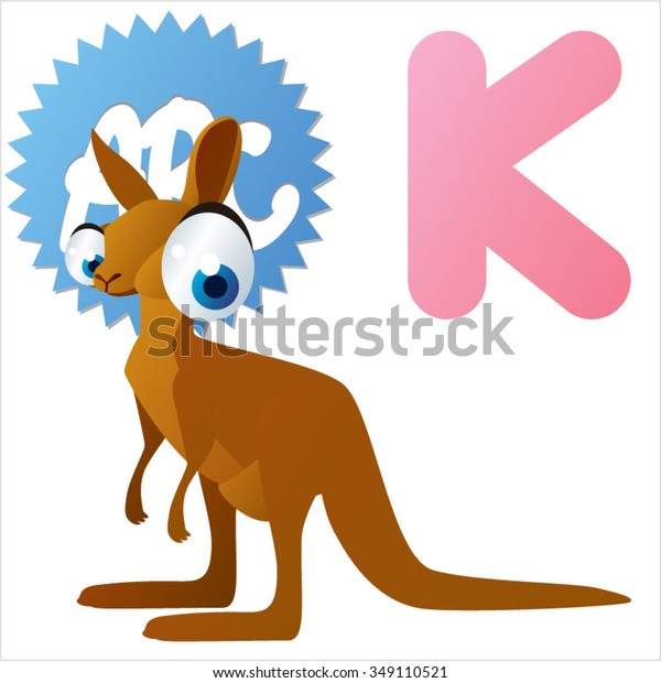 Vector Comic Cartoon Animal Alphabet K Stock Vector (Royalty Free ...