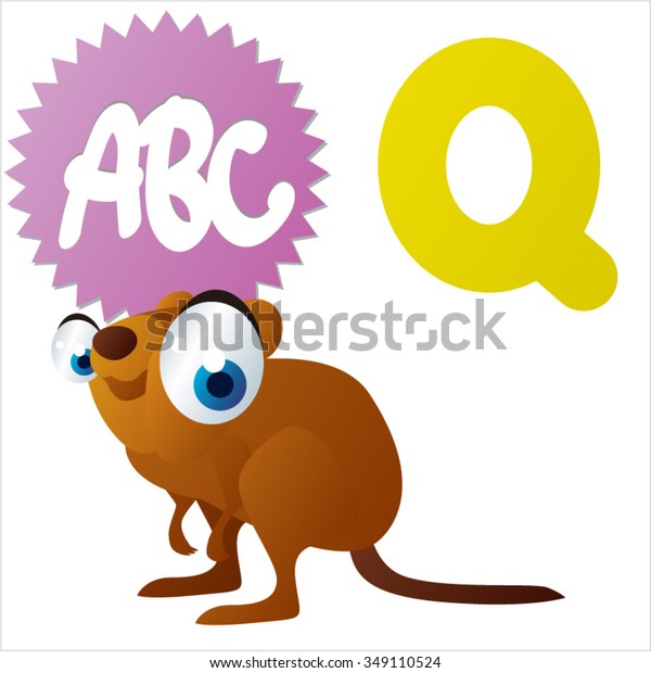 Vector Comic Cartoon Animal Alphabet Q Stock Vector (Royalty Free ...