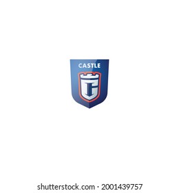 Vector Company Block Logo Castle Monogram Stock Vector (Royalty Free ...