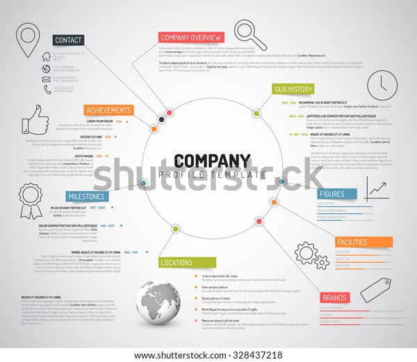 Vector Company Infographic Overview Design Template Stock Vector ...