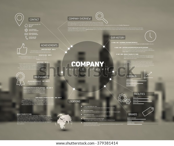 2.960 Company overview infographic vector Gambar, Foto Stok & Vektor ...