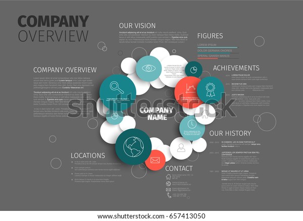 Vector Company Infographic Overview Design Template Stock Vector ...