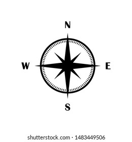 Vector Compass Icon Black Isolated Flat: เวกเตอร์สต็อก (ปลอดค่า ...