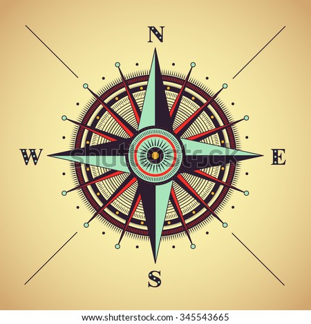 Vector Compass Rose Detailed Illustration Stock Vector (Royalty Free ...
