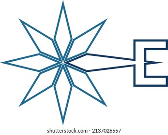 Vector Compass Rose Pointing East Stock Vector (Royalty Free ...