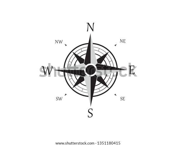 Vector Compass Signs Symbols Logo 库存矢量图（免版税）1351180415 | Shutterstock