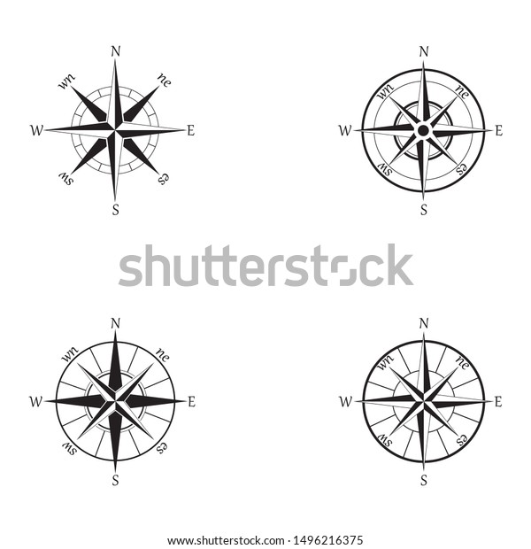 Vector Compass Signs Symbols Logo Stock Vector (Royalty Free ...
