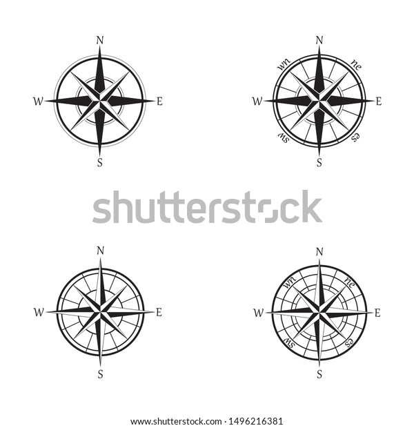 Vector Compass Signs Symbols Logo Stock Vector (Royalty Free ...