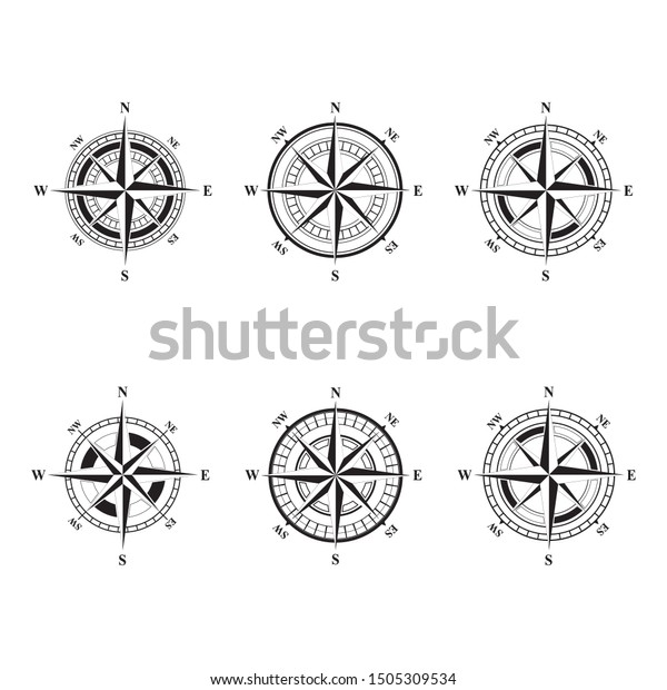 Vector - Compass signs and symbols logo