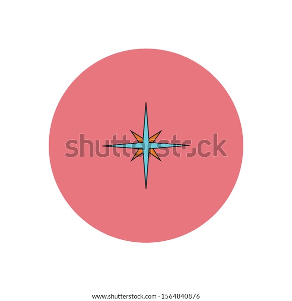 Vector Compass Symbol Icon Formed Simple Stock Vector Royalty Free 1564840876 Shutterstock