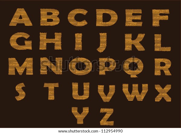 Vector Complete English Alphabet Stock Vector (Royalty Free) 112954990 ...