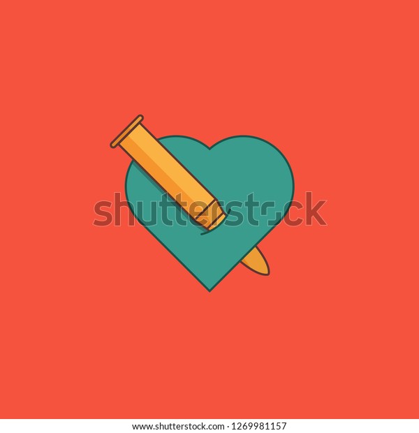 Vector Concept Bullet Hurts Heart Motion Stock Vector (Royalty Free ...