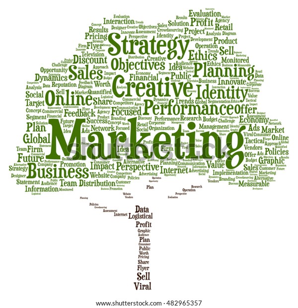 Vector Concept Conceptual Business Marketing Tree Stock Vector (Royalty ...