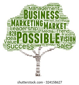 Vector Concept Conceptual Green Tree Leadership Stock Vector (Royalty ...