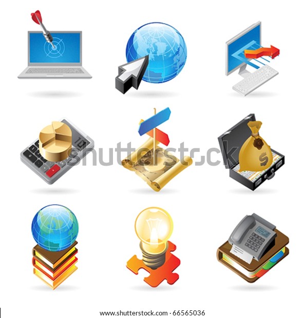 Vector Concept Icons Business Illustrations Document Stock Vector ...