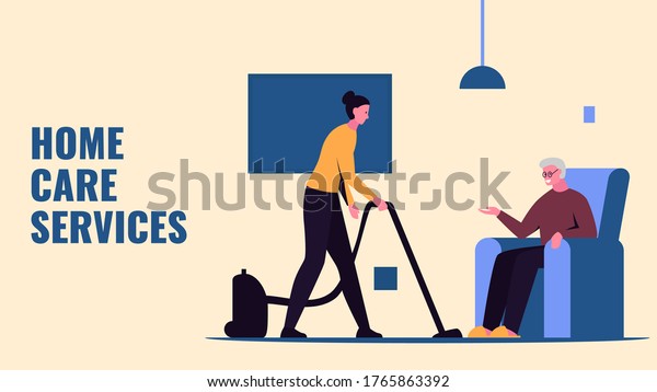 Vector Concept Illustration Home Care Nurse Stock Vector (Royalty Free ...