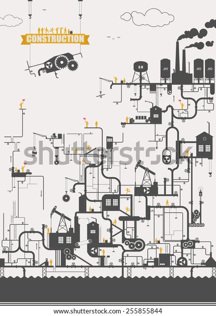 Vector Concept Power Station Infographic Stock Vector (Royalty Free ...