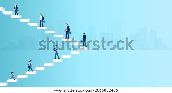 Vector Concept Professional Career Growth Man Stock Vector (Royalty ...