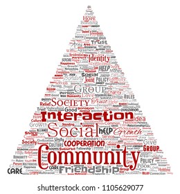 Vector Conceptual Community Social Connection Triangle Stock Vector ...