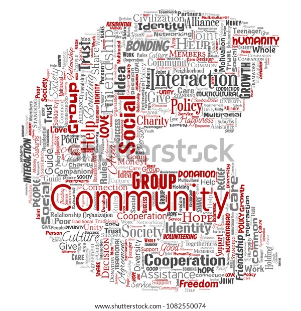 Vector Conceptual Community Social Connection Letter Stock Vector ...