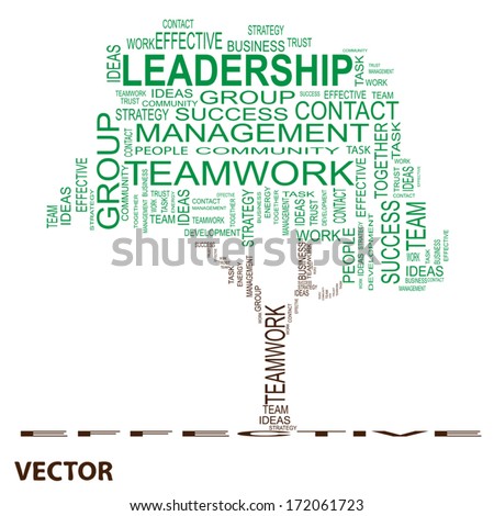 Vector Conceptual Green Leadership Tree Made Stock Vector (Royalty Free ...