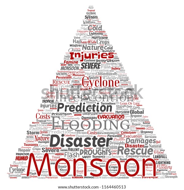 Vector Conceptual Monsoon Dangerous Weather Triangle Stock Vector ...