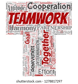 Vector Conceptual Teamwork Management Letter Font Stock Vector (Royalty ...