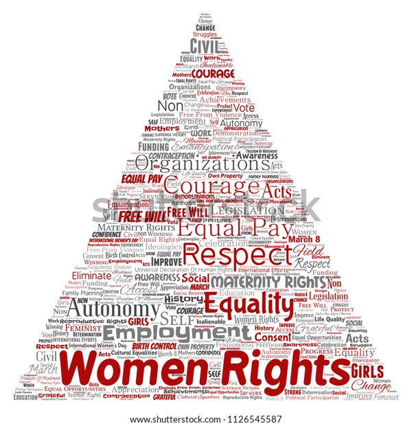 Vector Conceptual Women Rights Equality Freewill Stock Vector (Royalty ...