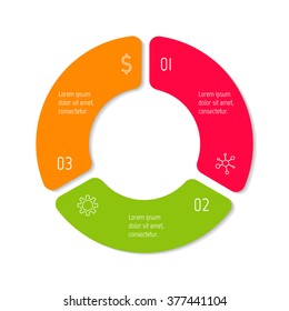 Circular Progress Steps Tutorial 3 Options Stock Vector (Royalty Free ...