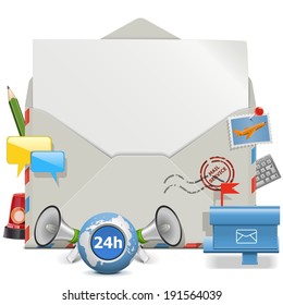 Vector Contact Board Stock Vector (Royalty Free) 191564039 | Shutterstock