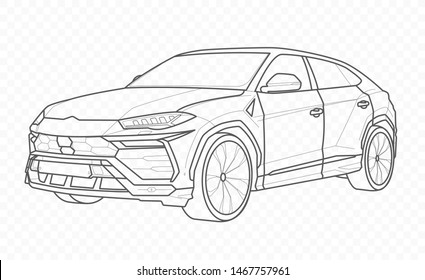 52,205 Car contour Images, Stock Photos & Vectors | Shutterstock
