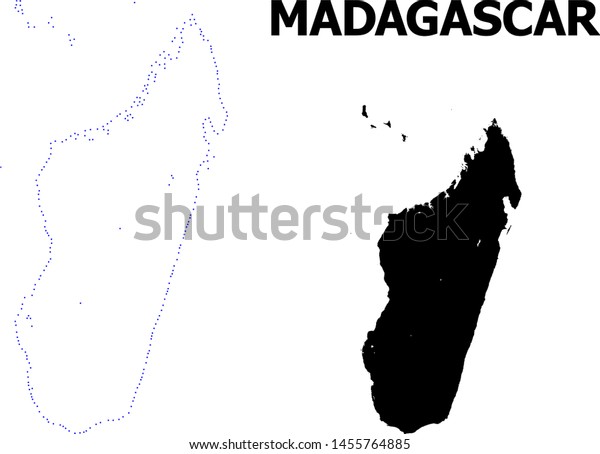 Vector Contour Map Madagascar Island Caption Stock Vector (Royalty Free ...