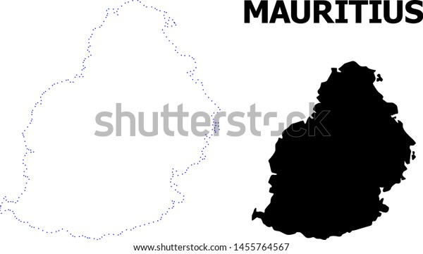 Vector Contour Map Mauritius Island Caption Stock Vector (Royalty Free ...