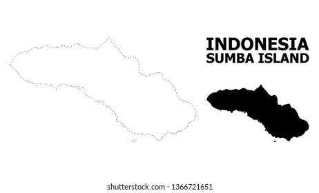 Vector Contour Map Sumba Island Title Stock Vector (Royalty Free ...